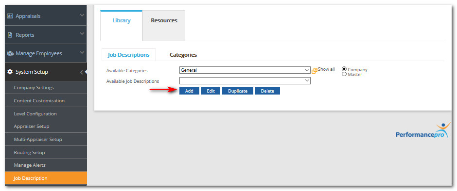 Uploading Job Descriptions and Linking to Positions - Performance Pro